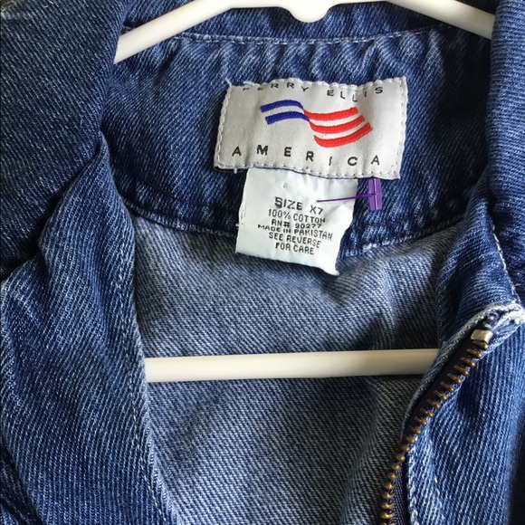 Perry Ellis | Tops | Vintage Perry Ellis 9s 00s Y2k Sporty Denim Vest ...